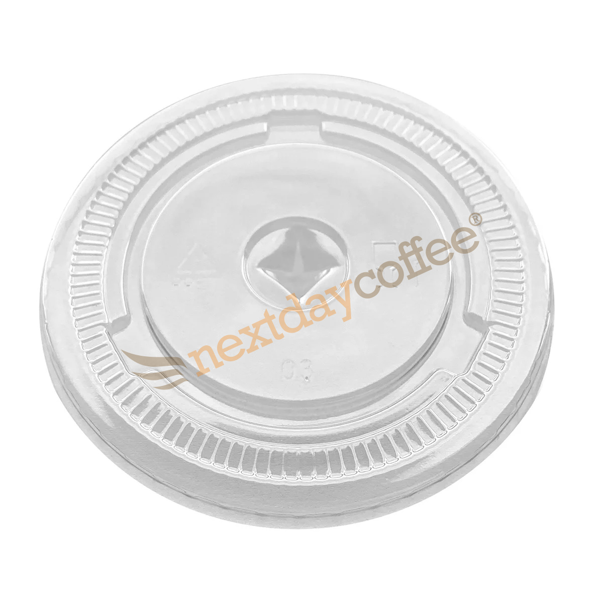 12oz Cold Cup Lid - Flat (100) For Takeaway Drinks