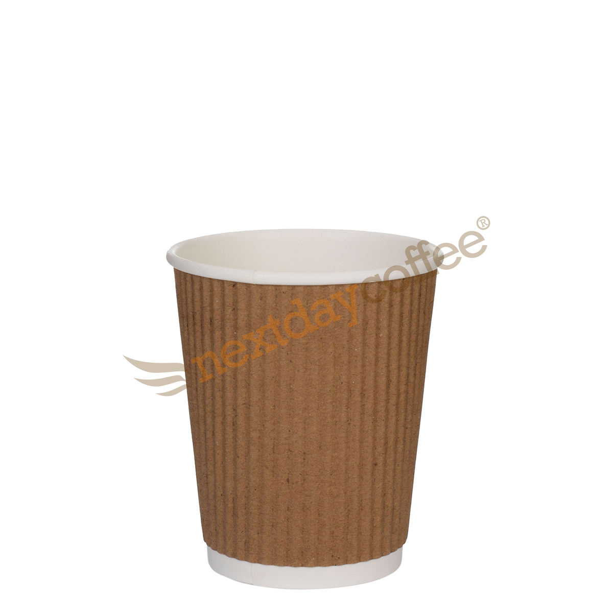 8oz Kraft Brown Ripple Takeaway Paper Cups