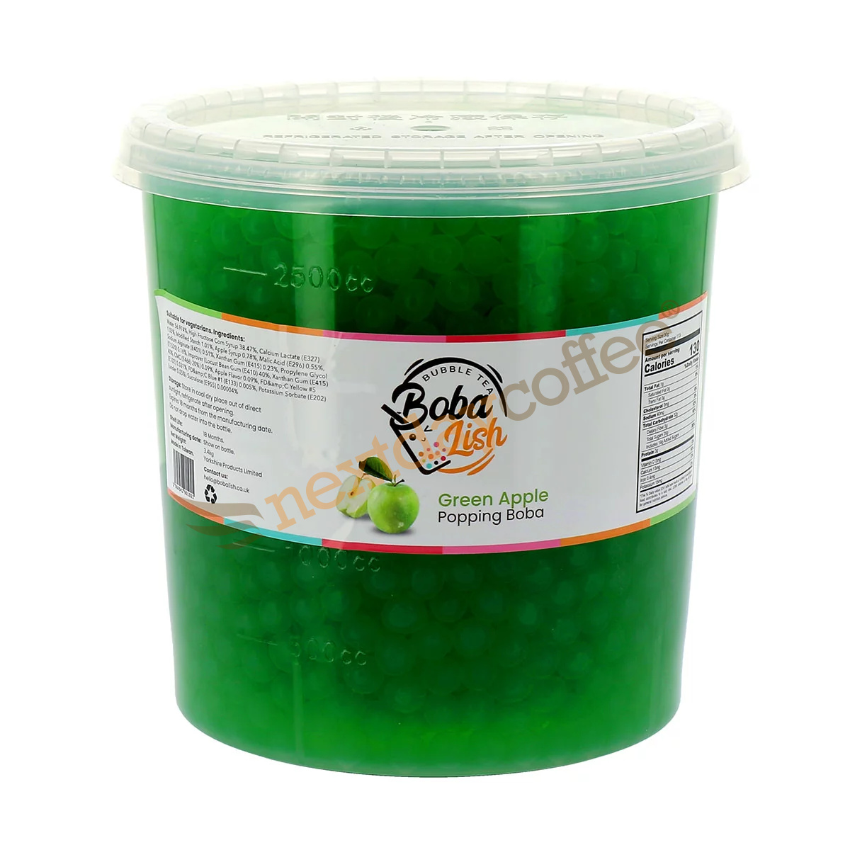 Green Apple Bubble Tea Popping Boba Pearls 2.1kg | Boba Lish