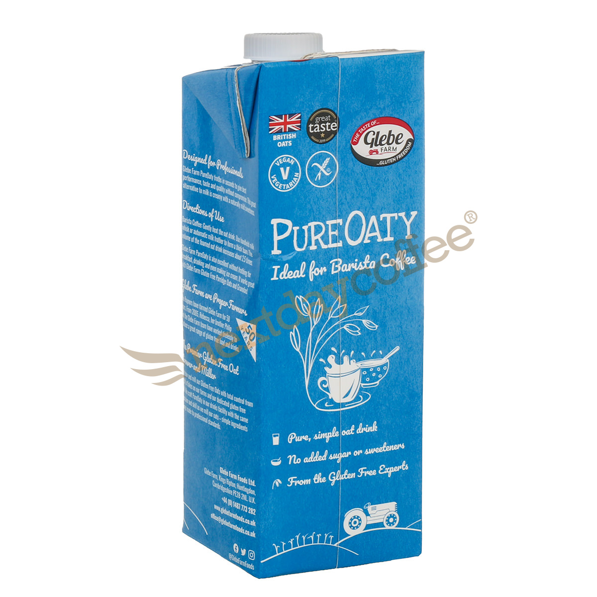 Glebe Farm Pure Oaty Milk 6 x 1 Litre | Dairy free milk alternative