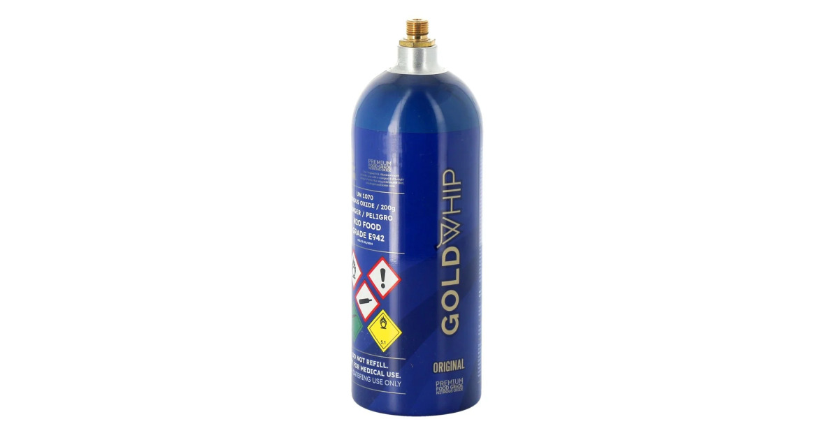 Gold Whip Mini Tank (200g) | Food Grade N2O | Nitrous Oxide