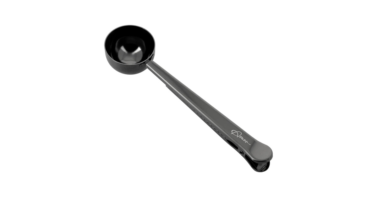 Amor Stainless Steel Scoop Clip (Black) | 28g Scoop For Hot Chocolate