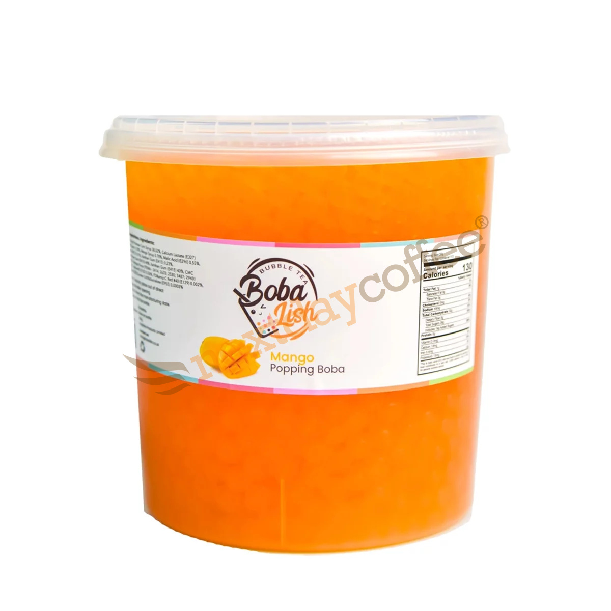 Boba Lish Mango Popping Boba Pearls for Bubble Tea 3.4kg