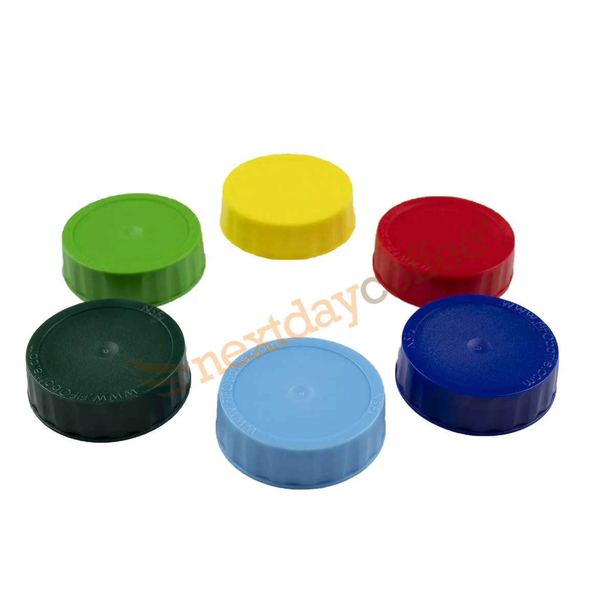 FIFO Bottle Coloured Replacement Caps (Pack of 6)