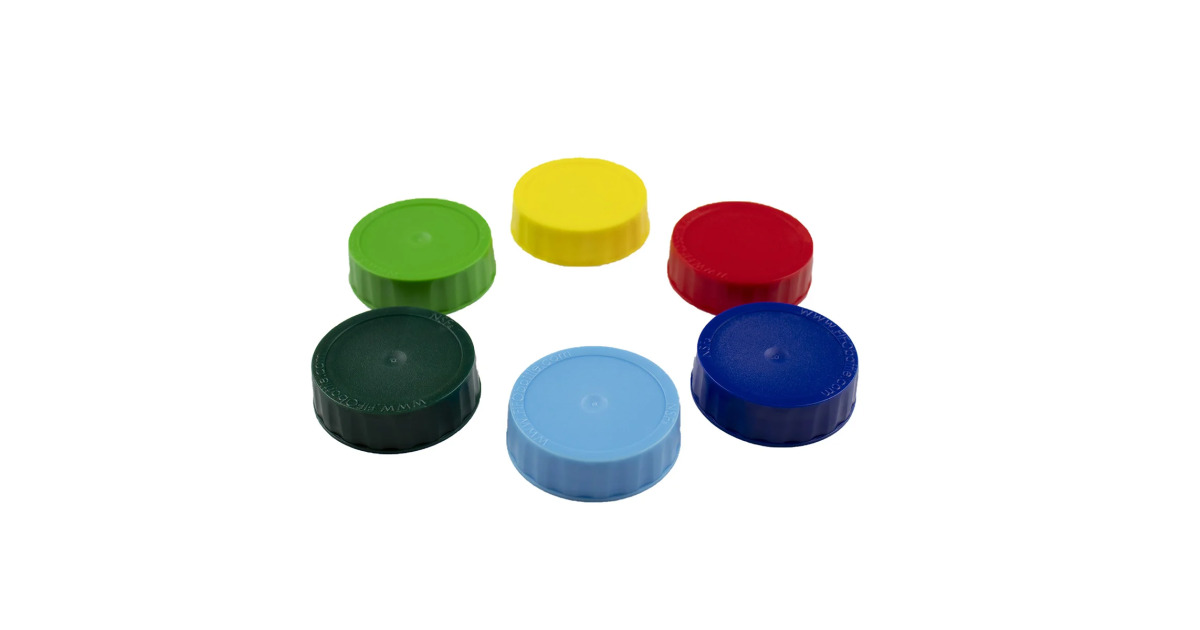 FIFO Bottle Coloured Replacement Caps (Pack of 6)