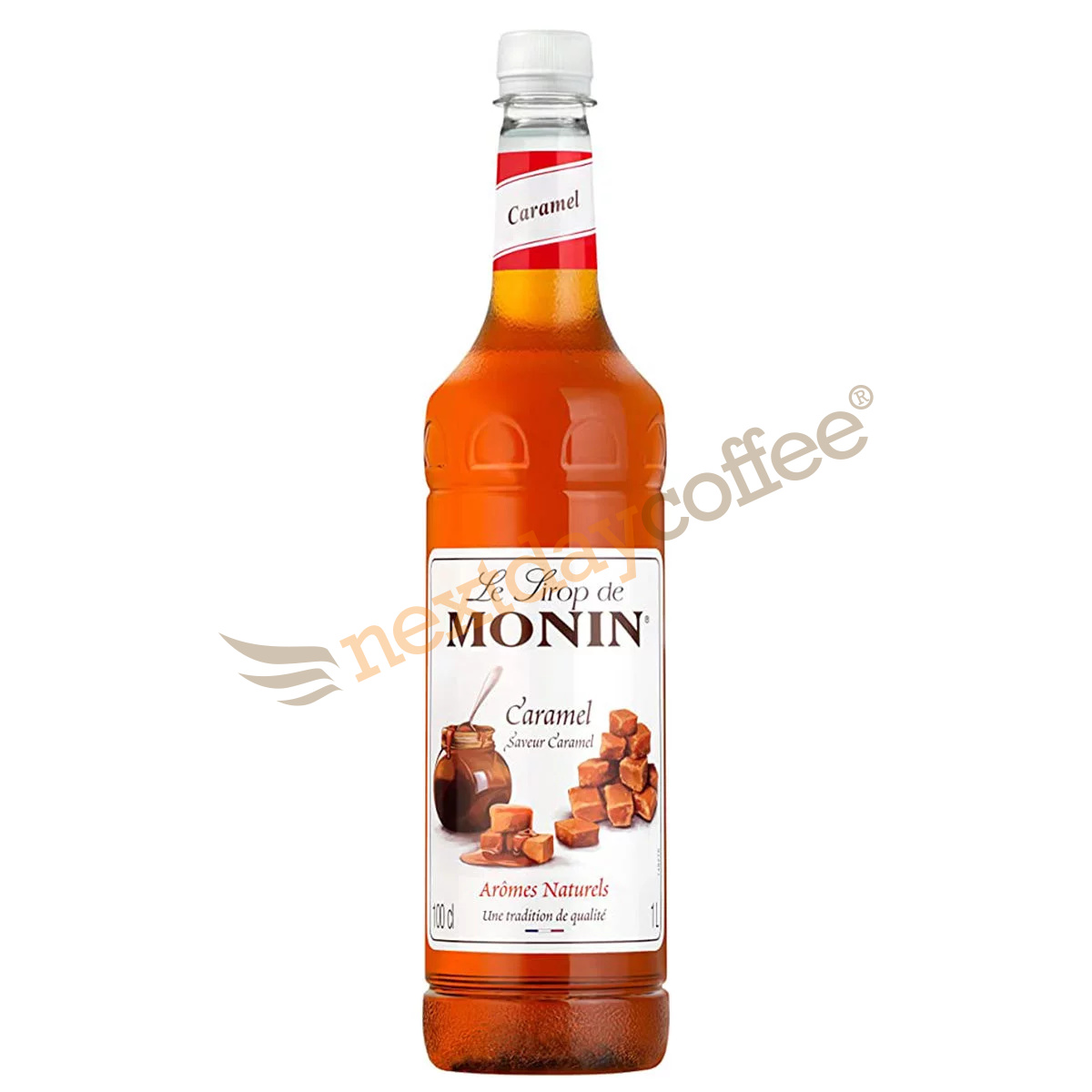 MONIN Caramel Syrup, 1 Litre Bottle, For Adding to Coffee