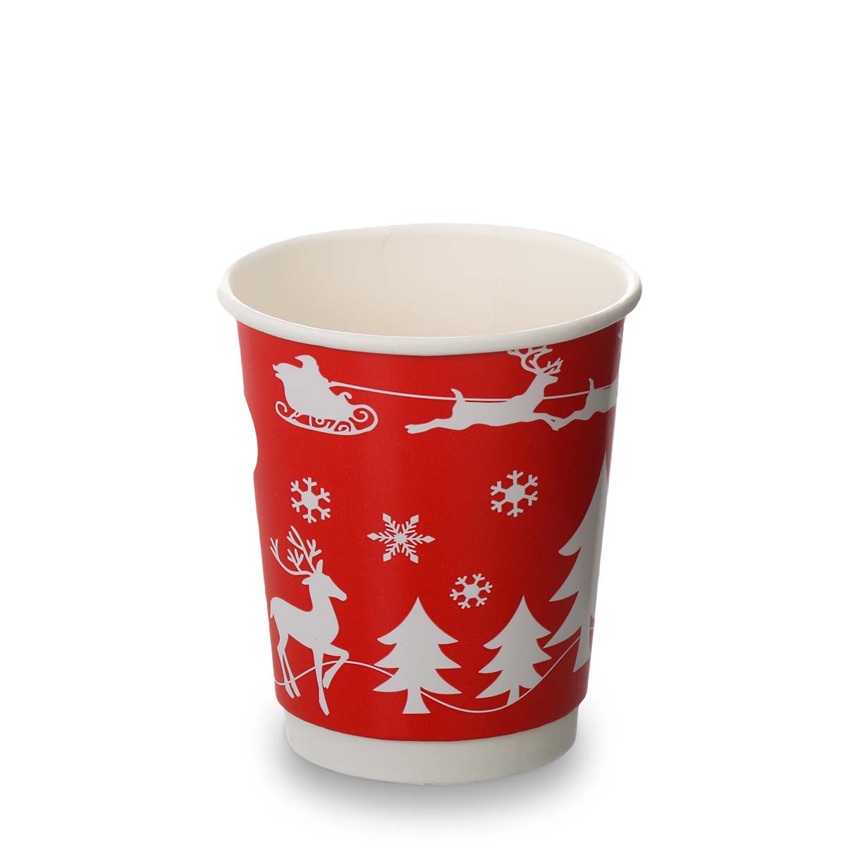 8oz Disposable Paper Coffee Cups, Ripple and Double Wall