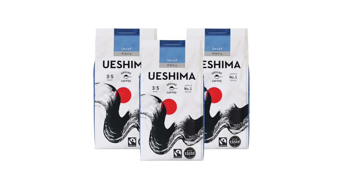Ueshima Decaf Ground Coffee (6 x 200g) | Premium Filter Coffee