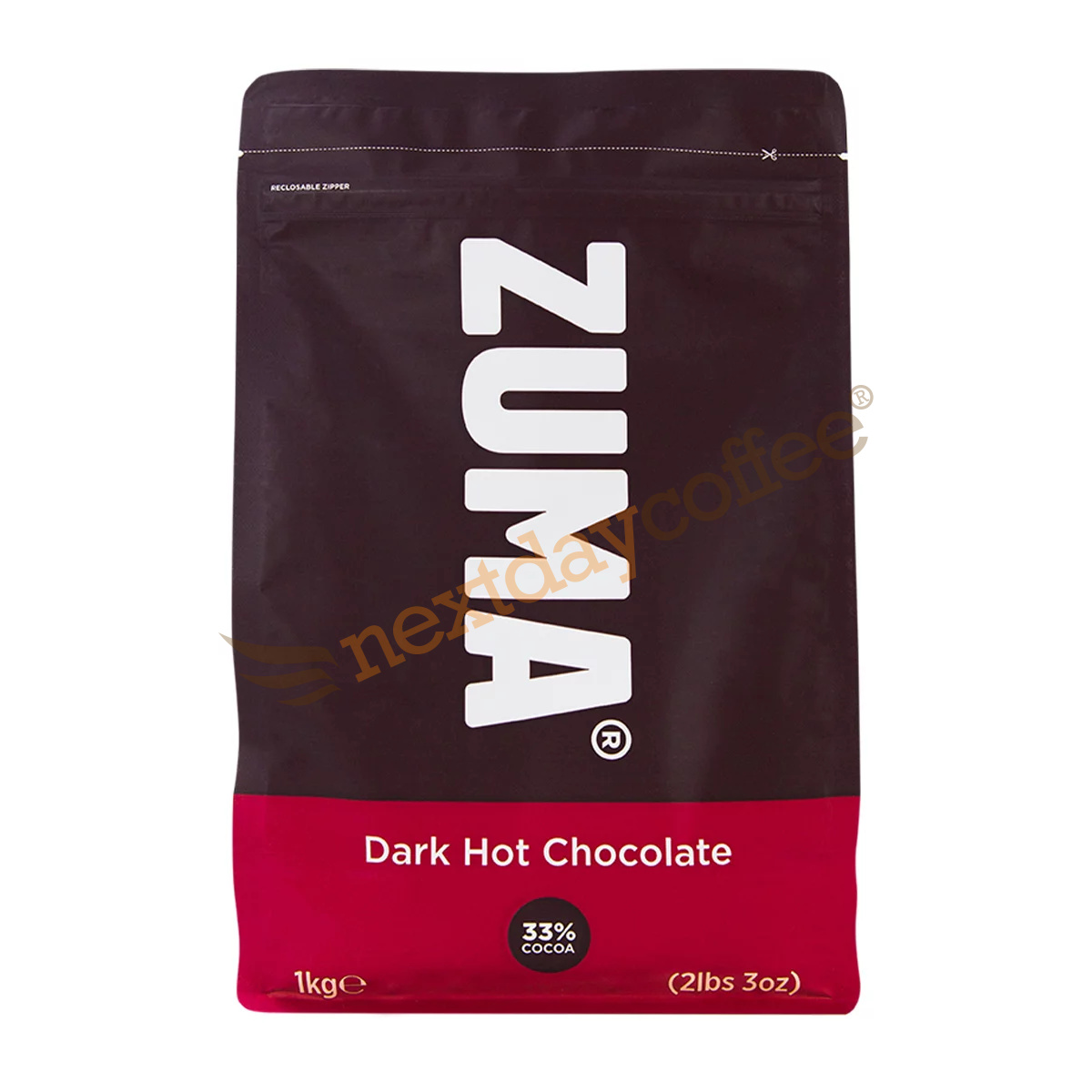 Zuma Dark Hot Chocolate Powder | Zuma 1kg Reseal Bag