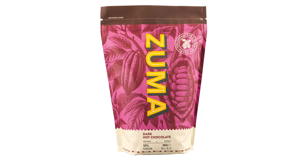 Zuma Dark Hot Chocolate Powder | Zuma 1kg Reseal Bag