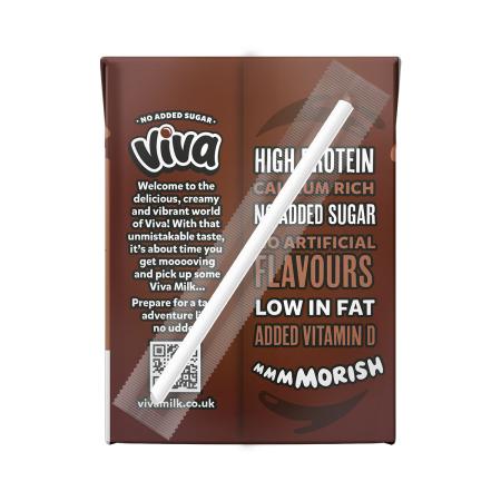 VIVA Chocolate Flavoured Milk (27 x 200ml) No Added Sugar