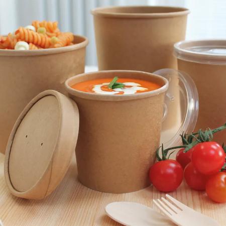 Kraft 8oz Soup Cup (100) | Recyclable Soup Cups